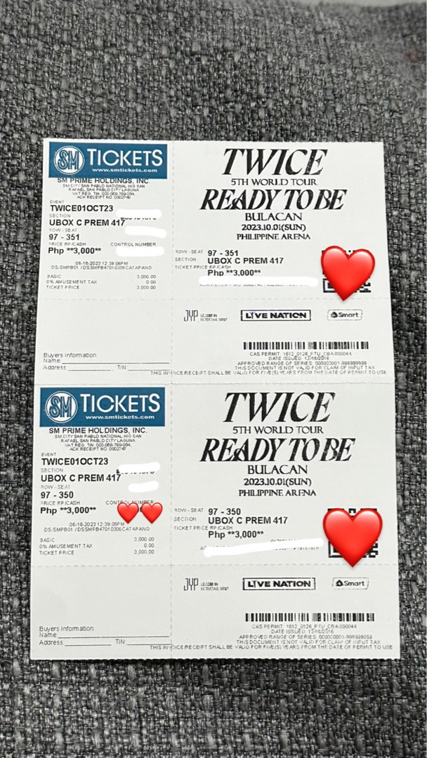 Twice Tickets Day 2, Tickets & Vouchers, Event Tickets on Carousell