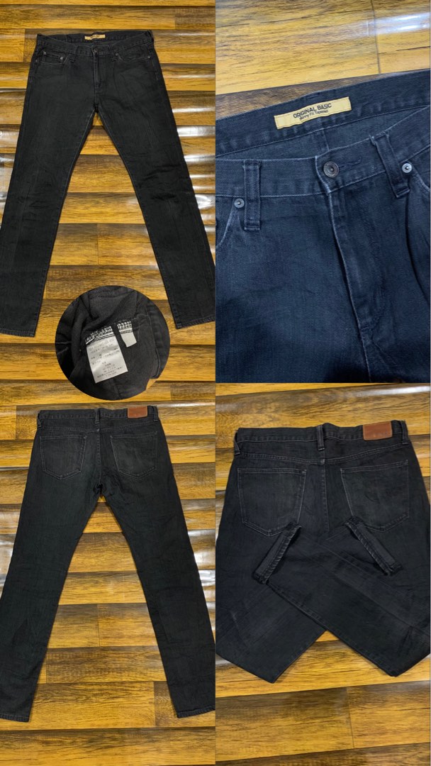 Uniqlo jeans S-000, Fesyen Pria, Pakaian , Bawahan di Carousell