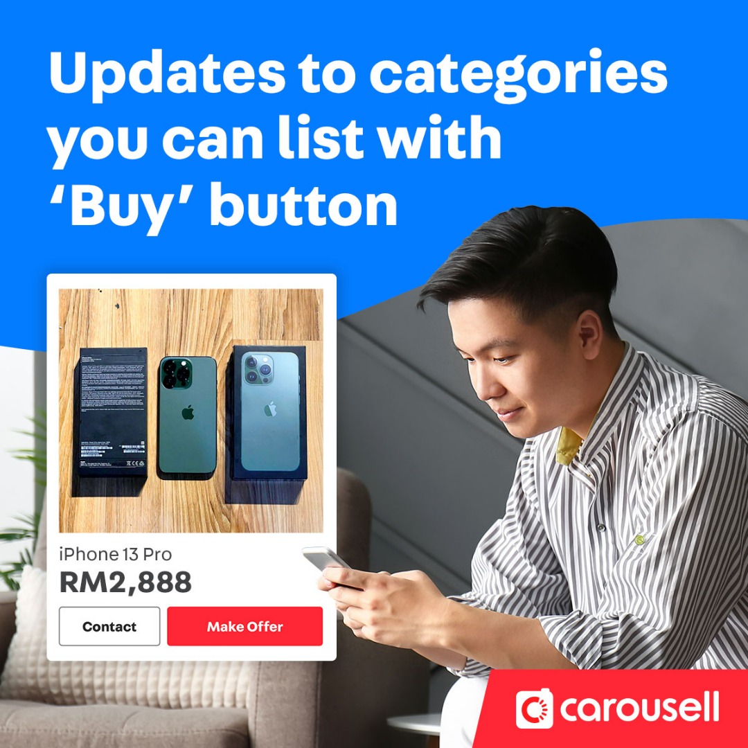 Updates to categories you can list with the ‘Buy’ button ...