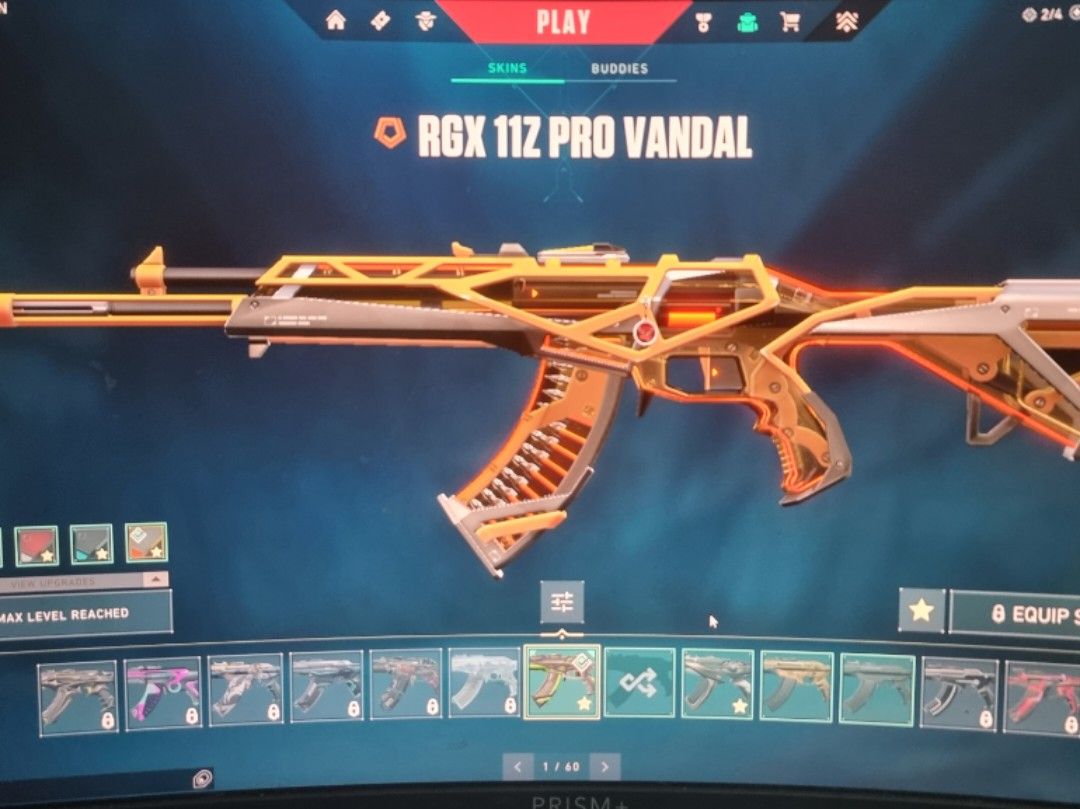 Valorant account with Rgx vandal skin, Video Gaming, Gaming Accessories ...