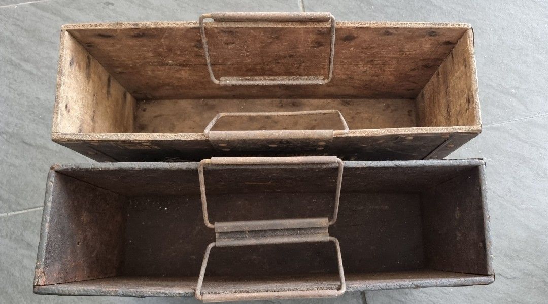 Vintage 1950s British Malaya Army Askar Ball Wooden Peluru Box Rare ...