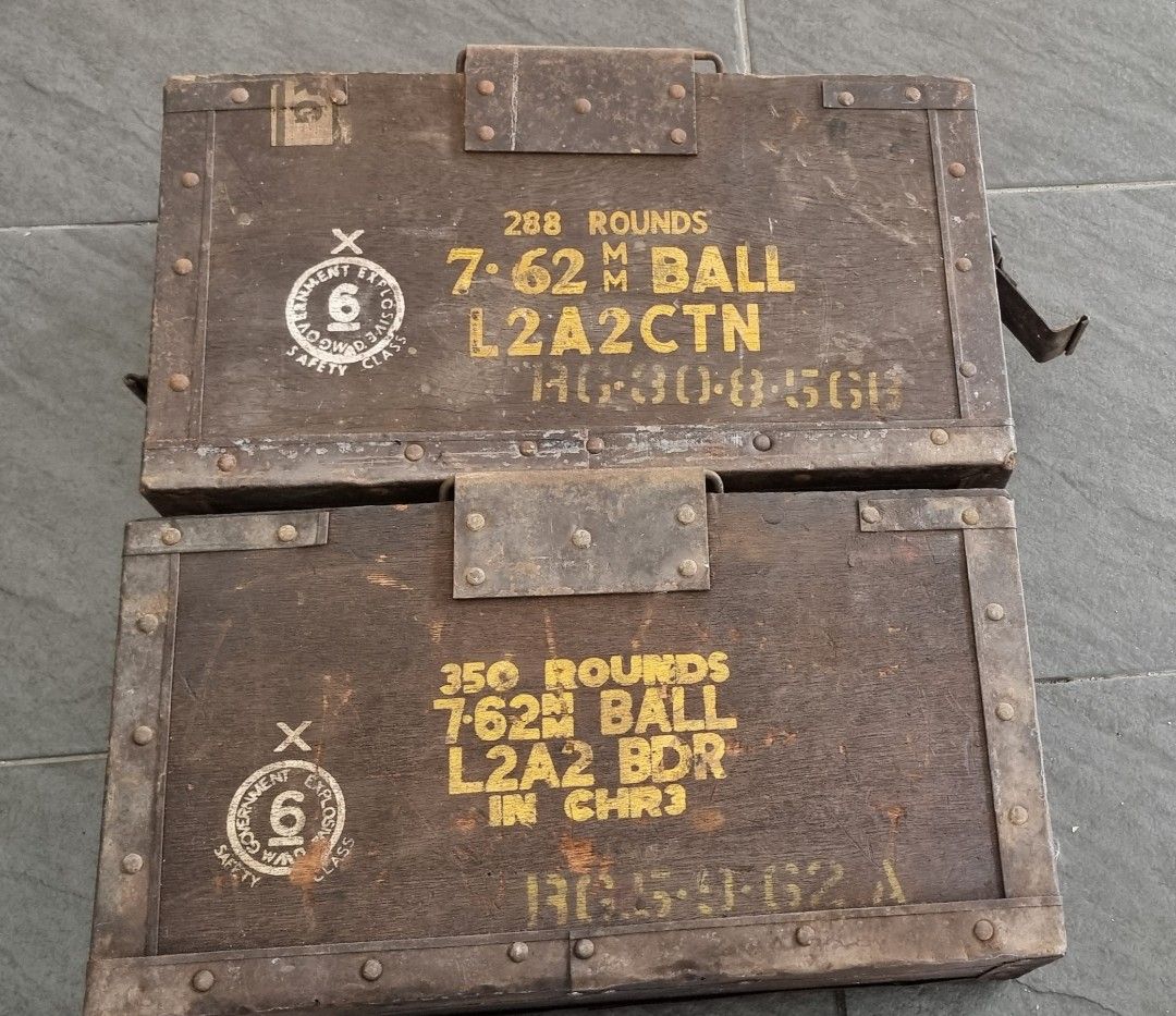 Vintage 1950s British Malaya Army Askar Ball Wooden Peluru Box Rare ...