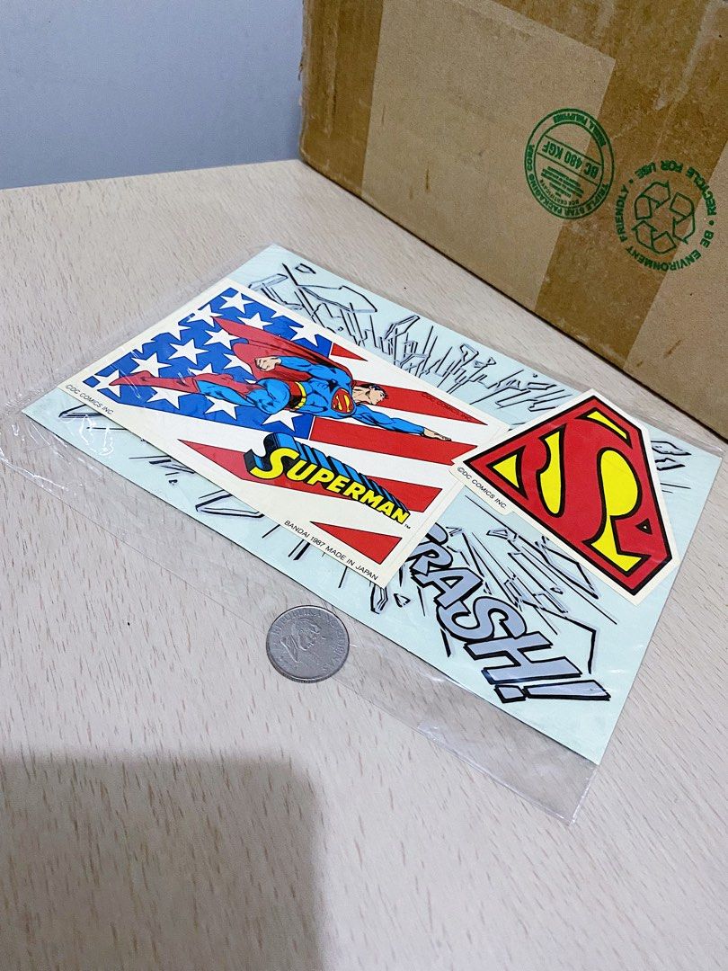 (Vintage) 1987 Superman - Window Pop - Sticker Set by Bandai Japan ...