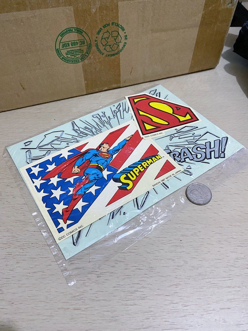 (Vintage) 1987 Superman - Window Pop - Sticker Set by Bandai Japan ...