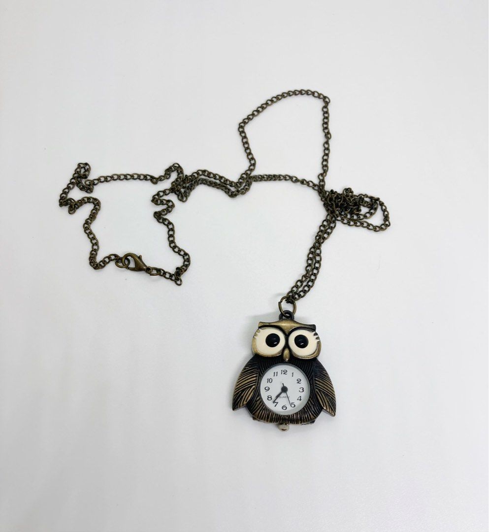 Vintage Owl Pocket Watch, Women's Fashion, Watches & Accessories ...