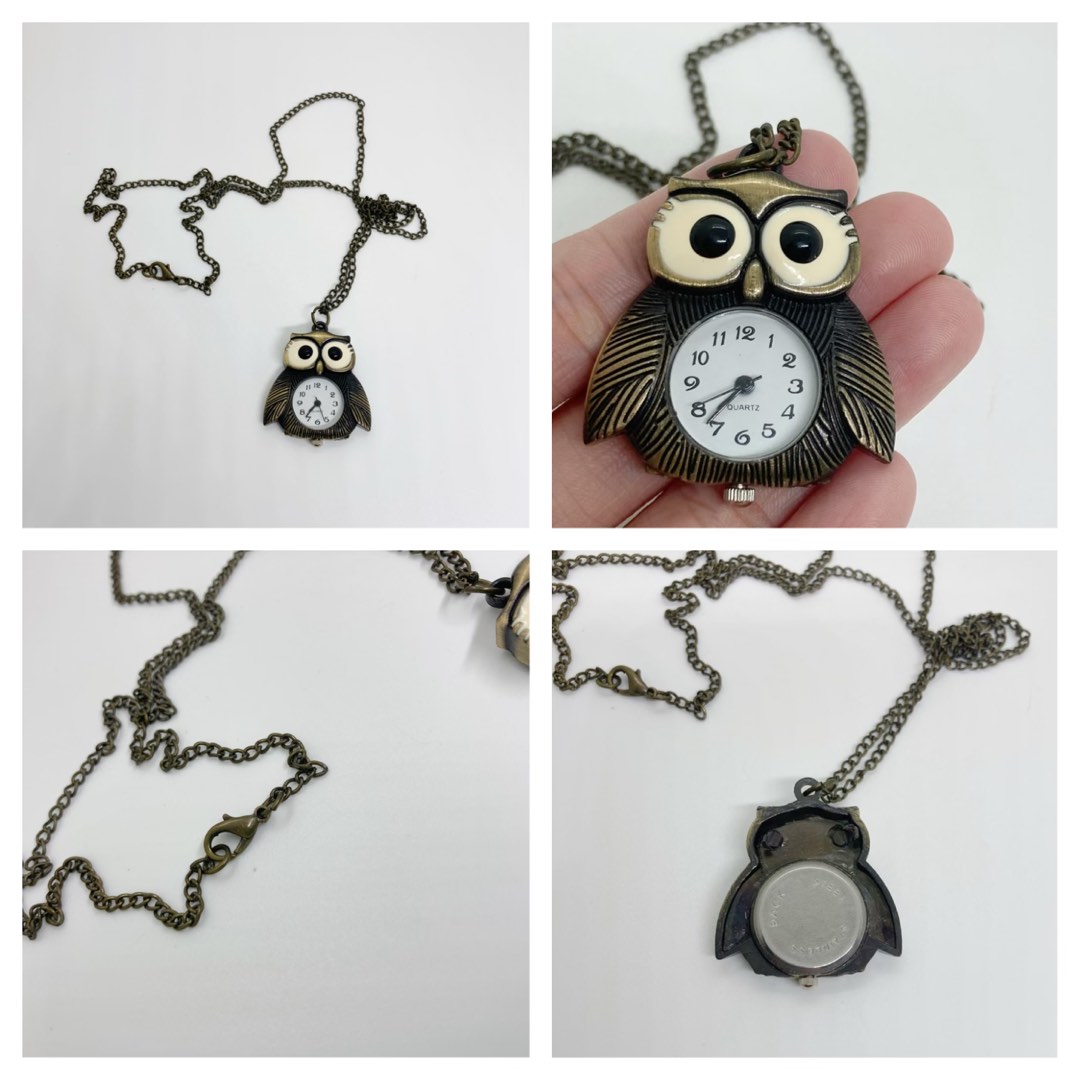 Vintage Owl Pocket Watch, Women's Fashion, Watches & Accessories ...