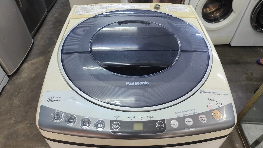 WASHING MACHINE PANASONIC 9KG INVERTER, TV & Home Appliances, Washing ...