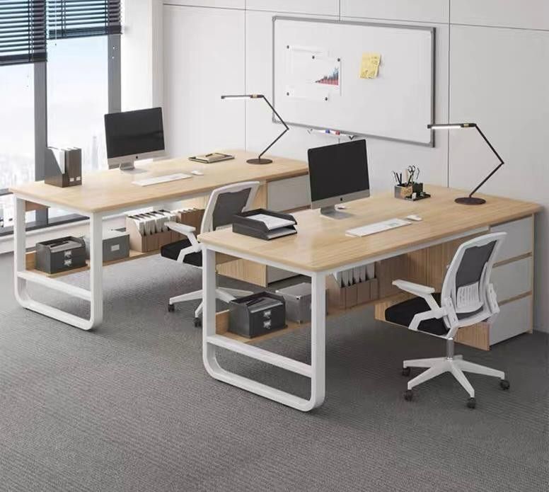 [WHITE] Office Table W/ inbuilt Drawers, Furniture & Home Living ...