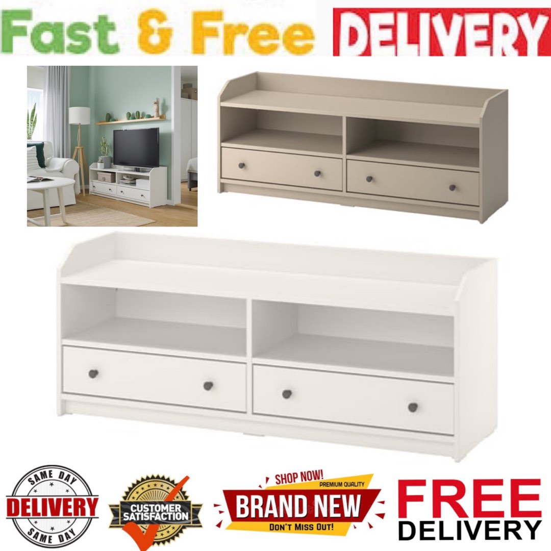 White TV Console Tv console Kallax vittsjo brimnes Malm billy HAUGA Tv ...