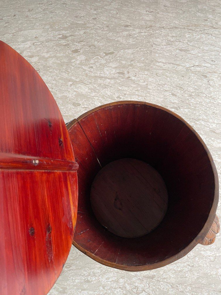 Wooden Antique Rice Bucket, Furniture & Home Living, Home Decor, Other ...
