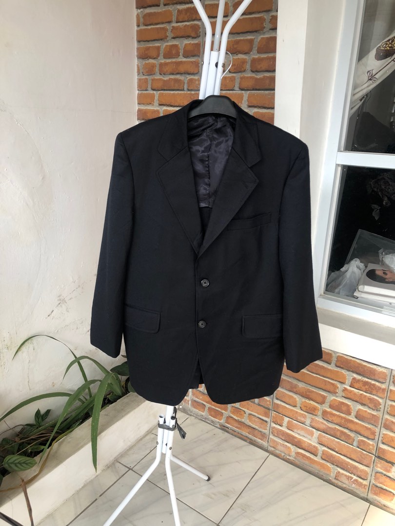 Wool Material Jas Pria Messenger Classic Formal, Fesyen Pria, Pakaian , Atasan di Carousell