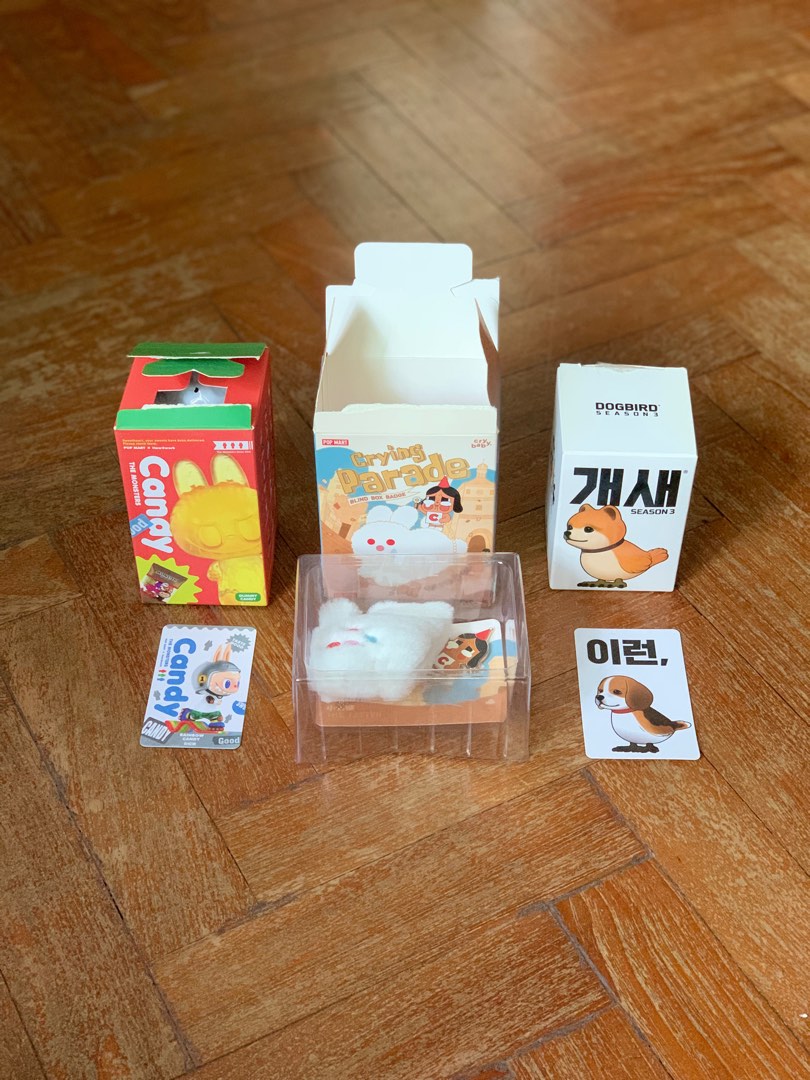 [wts] popmart crying parade badge candy monster dogbird blind box ...