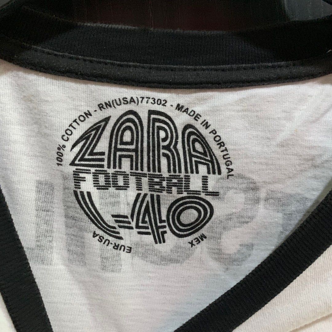 Zara Football Shirt, Men's Fashion, Tops & Sets, Tshirts & Polo Shirts ...
