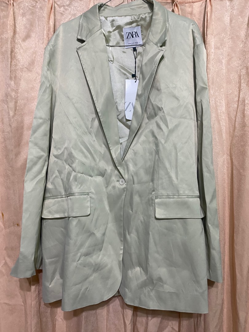 Zara Satiny Blazer Original Blazer Zara Original Coat Zara Jas Zara New ...