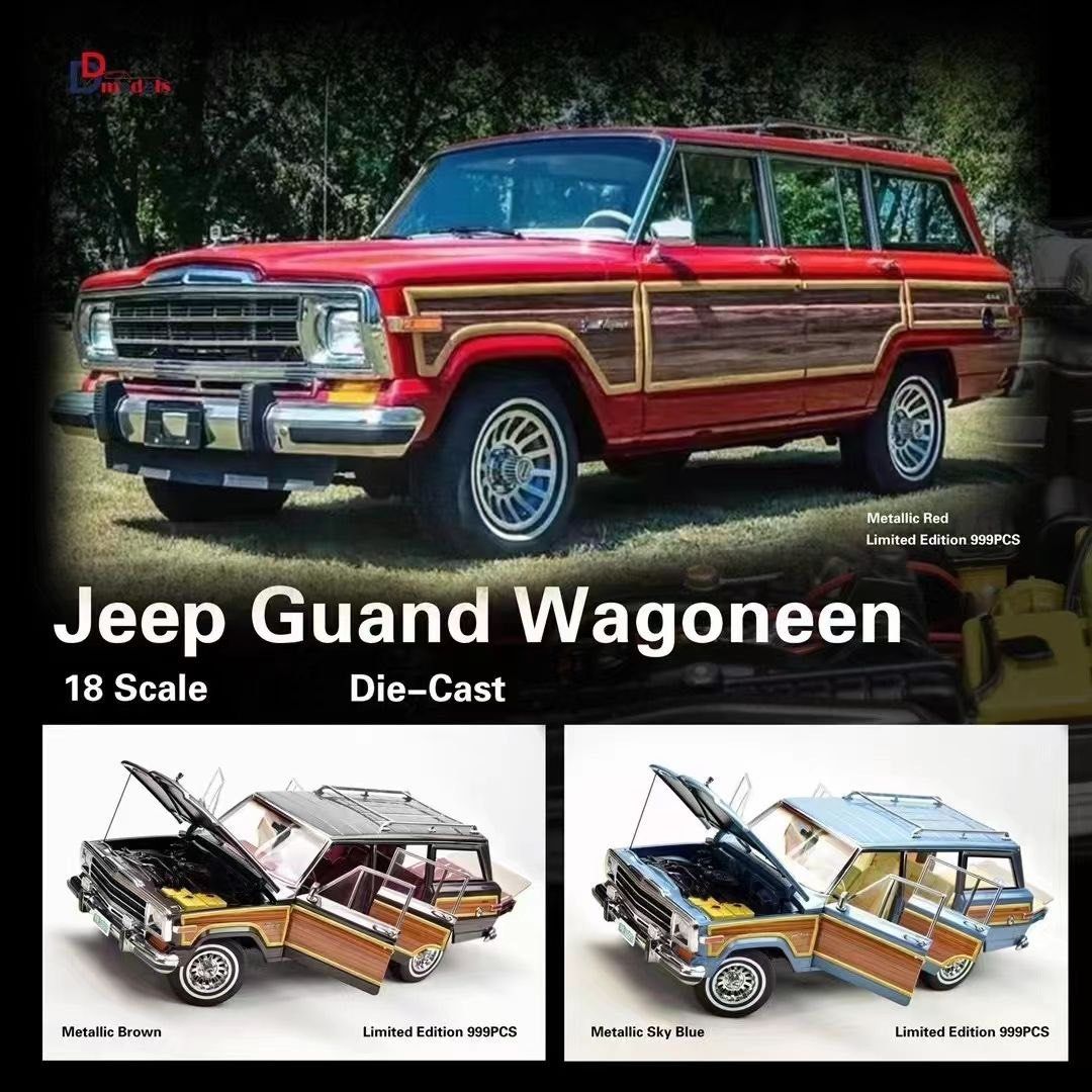 1/18 DD Model Jeep Wagoneer - Red, Brown, Sky Blue (full opening ...