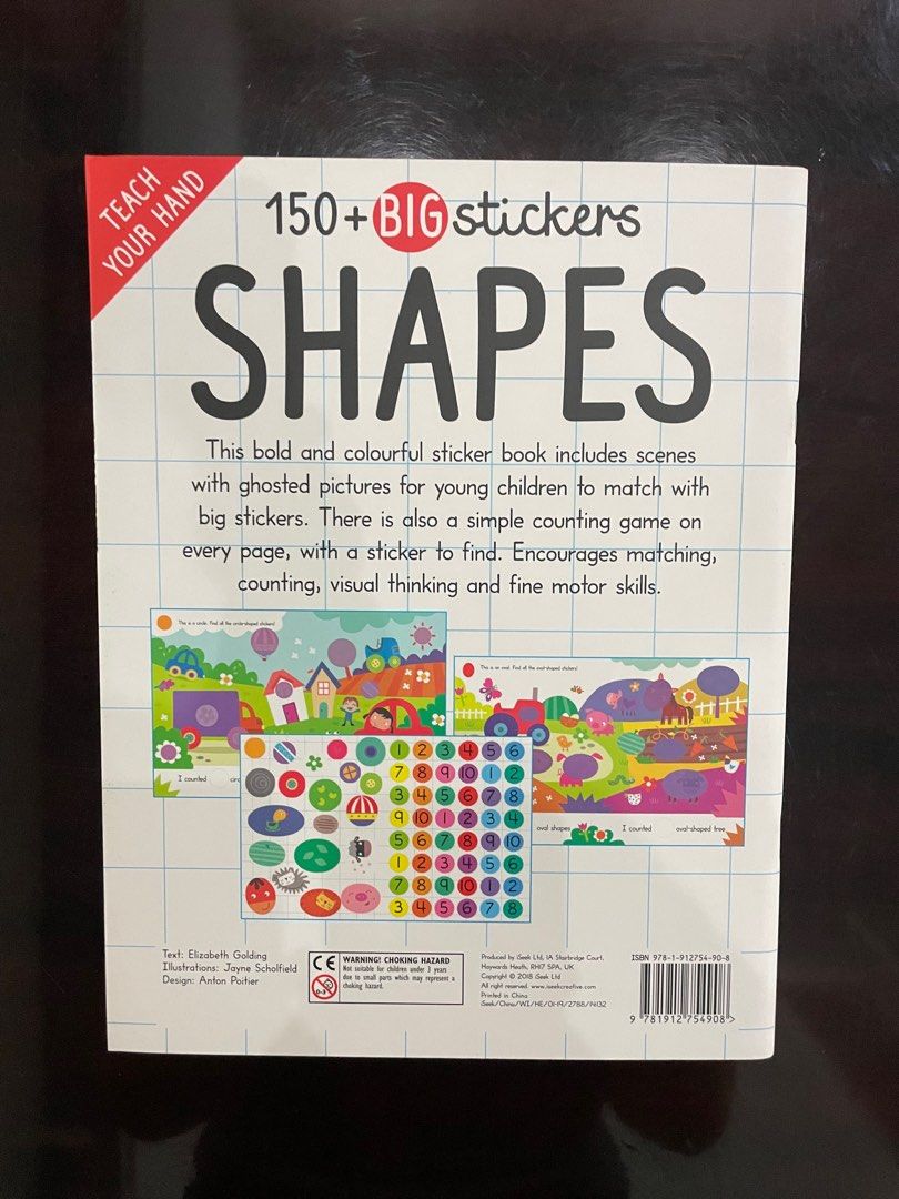 150+ big sticker shapes, Buku & Alat Tulis, Buku Anak-Anak di Carousell