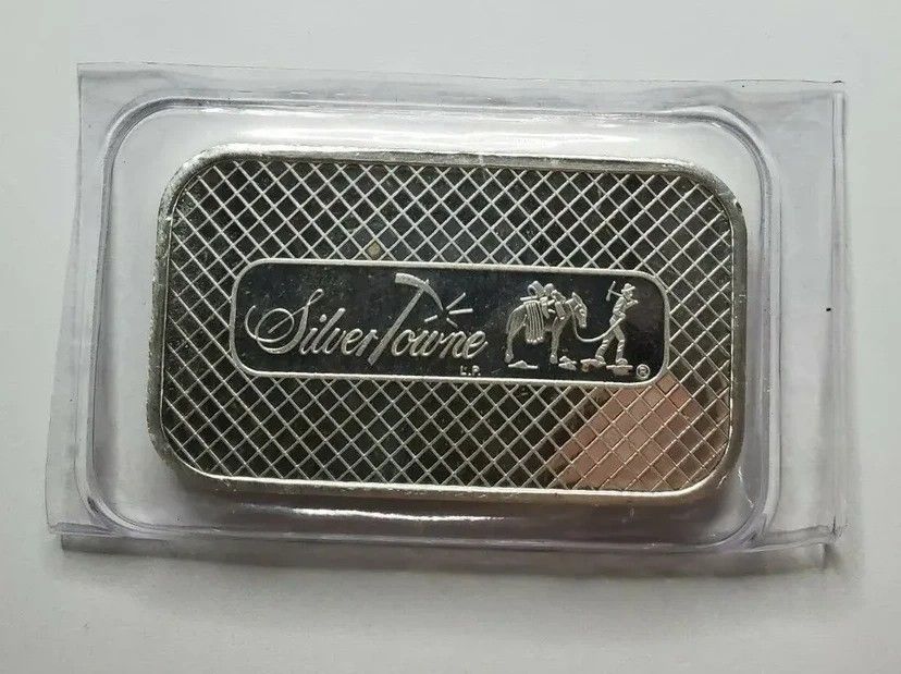 1oz Silvertowne Silver Bar Vintage Pamp Heraeus Nadir public Gold ...