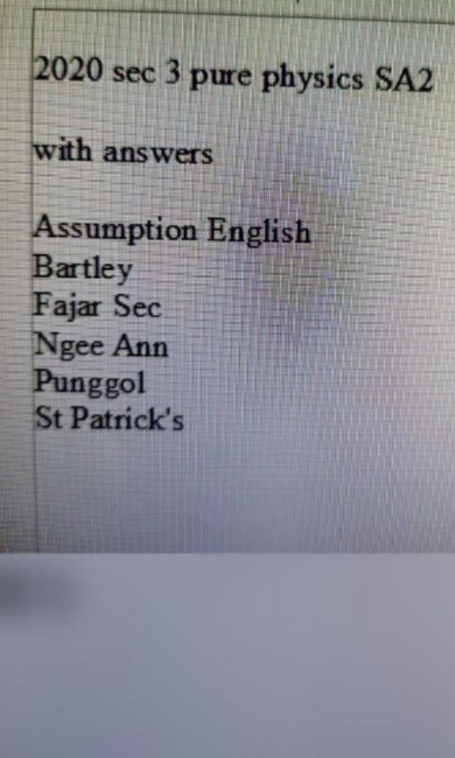 2020 sec 3 pure physics SA2 exam papers, Hobbies & Toys, Books & Magazines, Assessment Books on ...