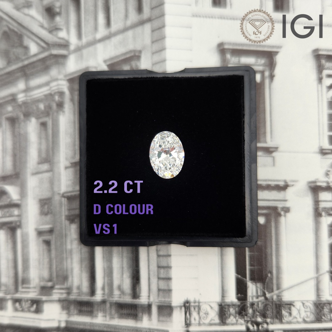 2.2ct D Color Oval Diamond, Women's Fashion, Jewelry & Organisers ...