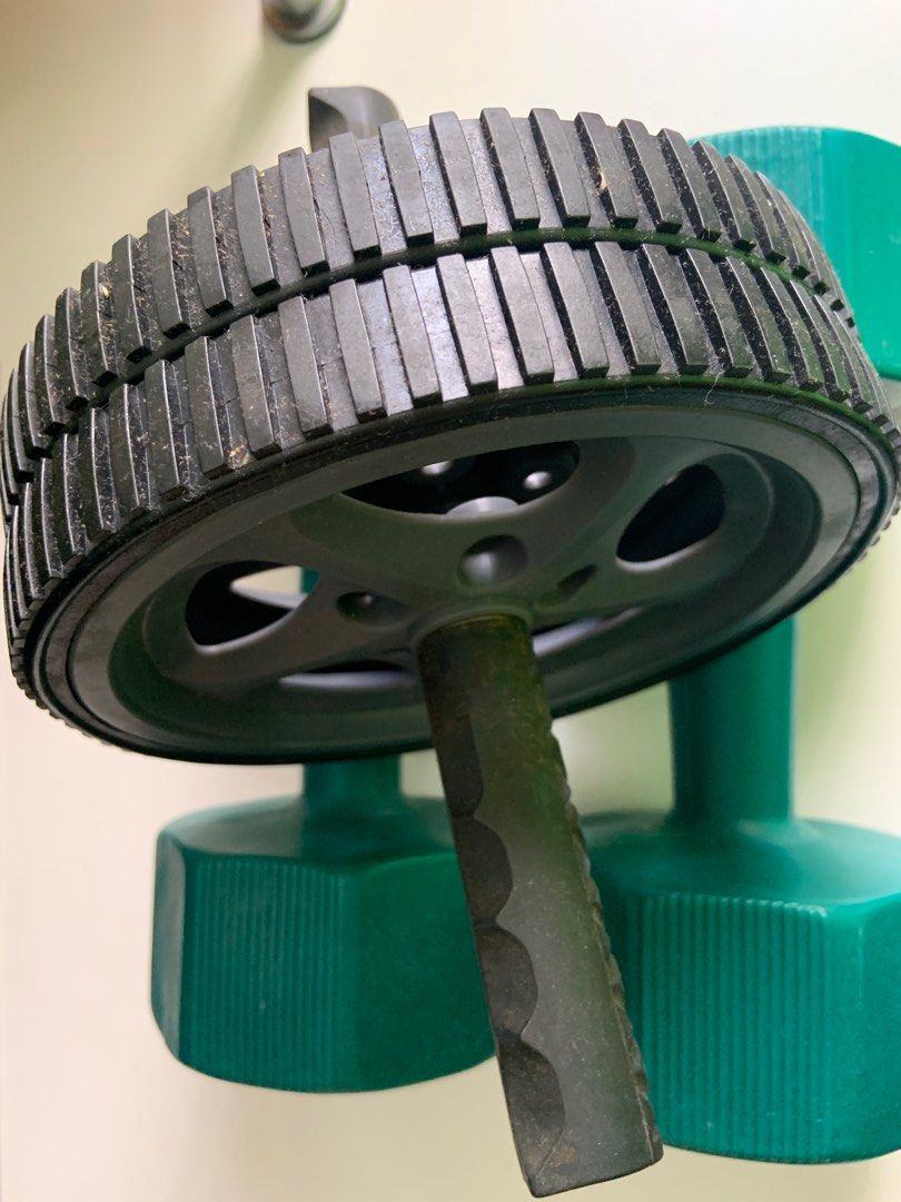 2x 5KG dumbbell (free power wheel), Sports Equipment, Exercise ...