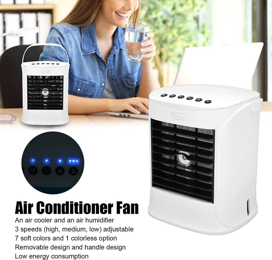 3 Levels Of Wind Speed ABS Material Air Conditioner Fan 7 Soft Colors ...