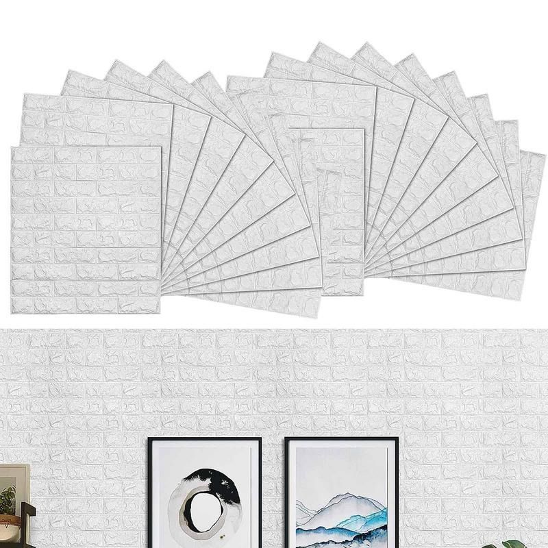 3D Wall Panels Waterproof Brick Wallpaper Peel And Stick Self Adhesive ...