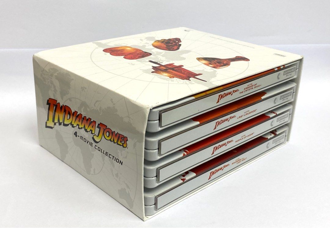 4K藍光Blu-ray《Indiana Jones 奪寶奇兵 1-4集》鐵盒Steelbook復刻特別版, 興趣及遊戲, 音樂、樂器 & 配件 ...