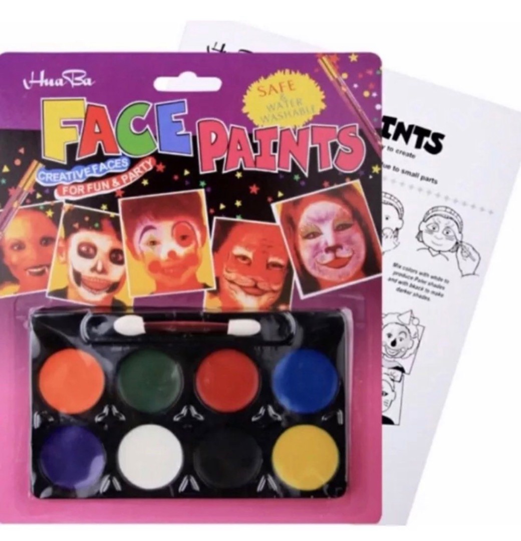 8 Colors Face Painting Body Paint Palette Halloween Makeup Non-toxic ...