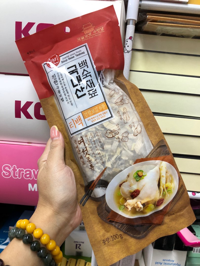 [現貨]韓國直送 Korean Soup’s Secret Soup Base Teabag 蔘雞湯藥材材料湯包 100g, 嘢食 & 嘢飲 ...