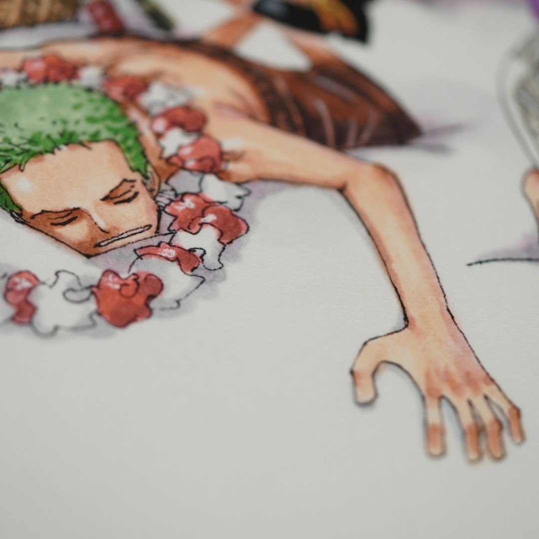 尾田榮一郎 ONE PIECE 海賊王 / 限量20 "ONE PIECE SKY PINE" 一套2張 版畫 art print 附NFT證書, 興趣及遊戲, 手作＆自家設計, 文具及工藝 ...