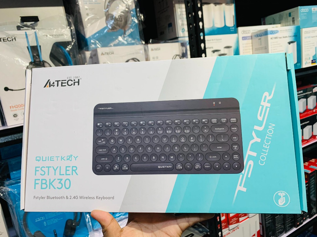 A4Tech Fstyler FBK30 Bluetooth & 2.4G Wireless Keyboard Black on Carousell