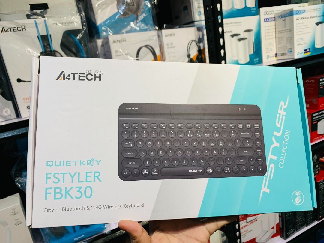 A4tech Fstyler Fbk30 Bluetooth And 2 4g Wireless Keyboard Black On Carousell