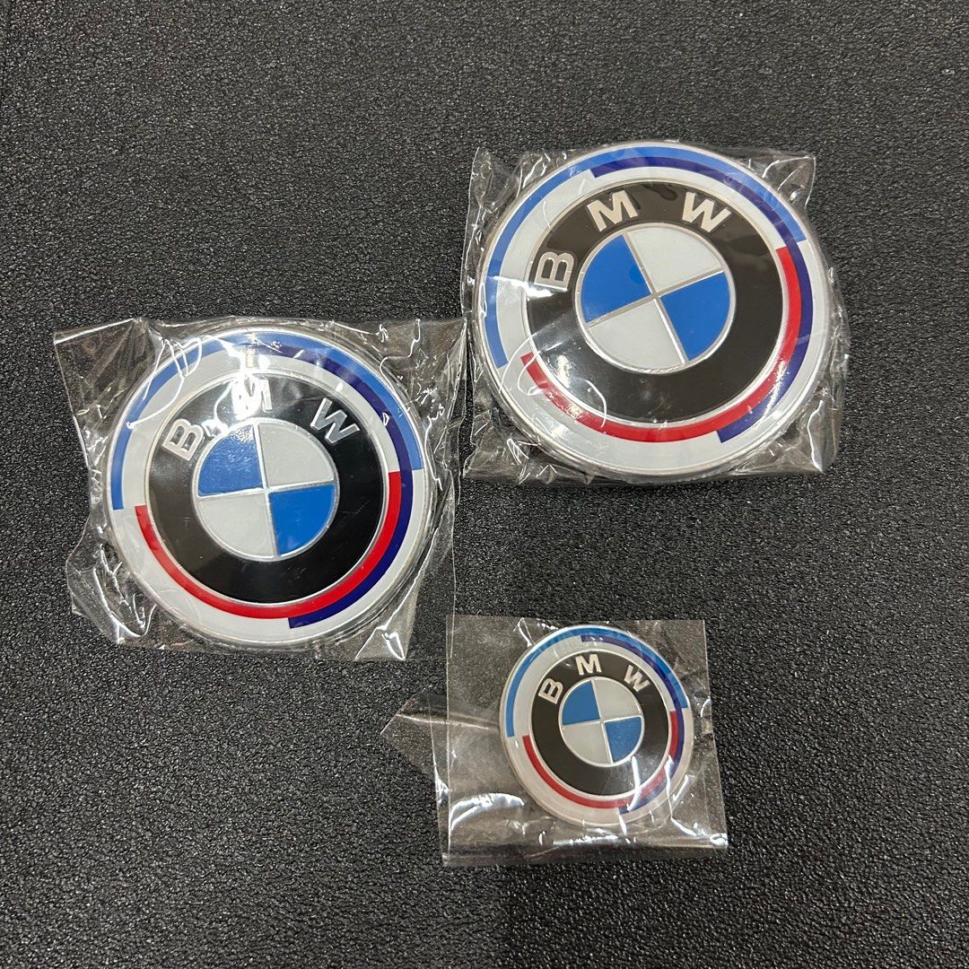 BMW 50th Anniversary Logo Emblem Front Rear Steering Wheel Logo For X1 ...