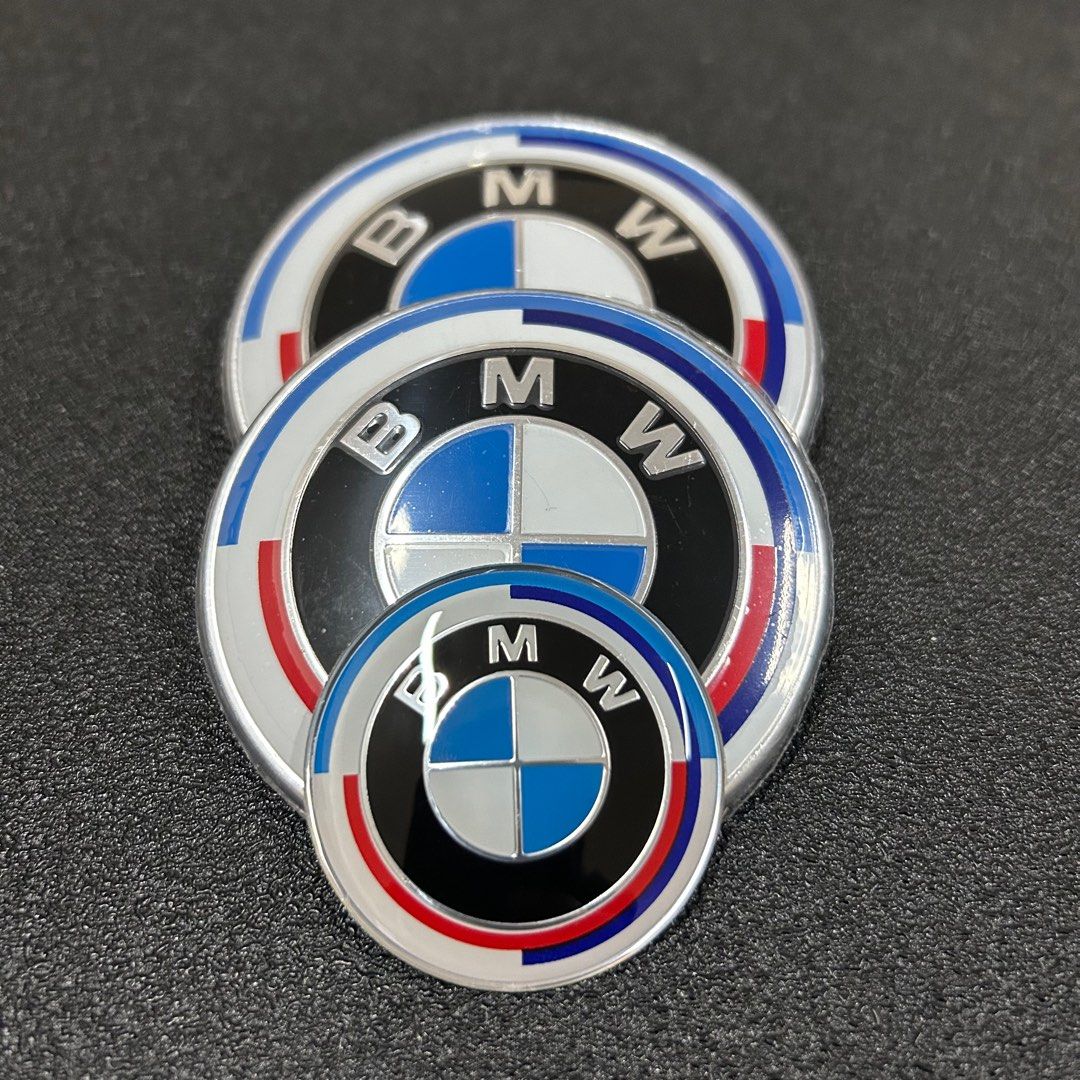 BMW 50th Anniversary Logo Emblem Front Rear Steering Wheel Logo For X1 ...