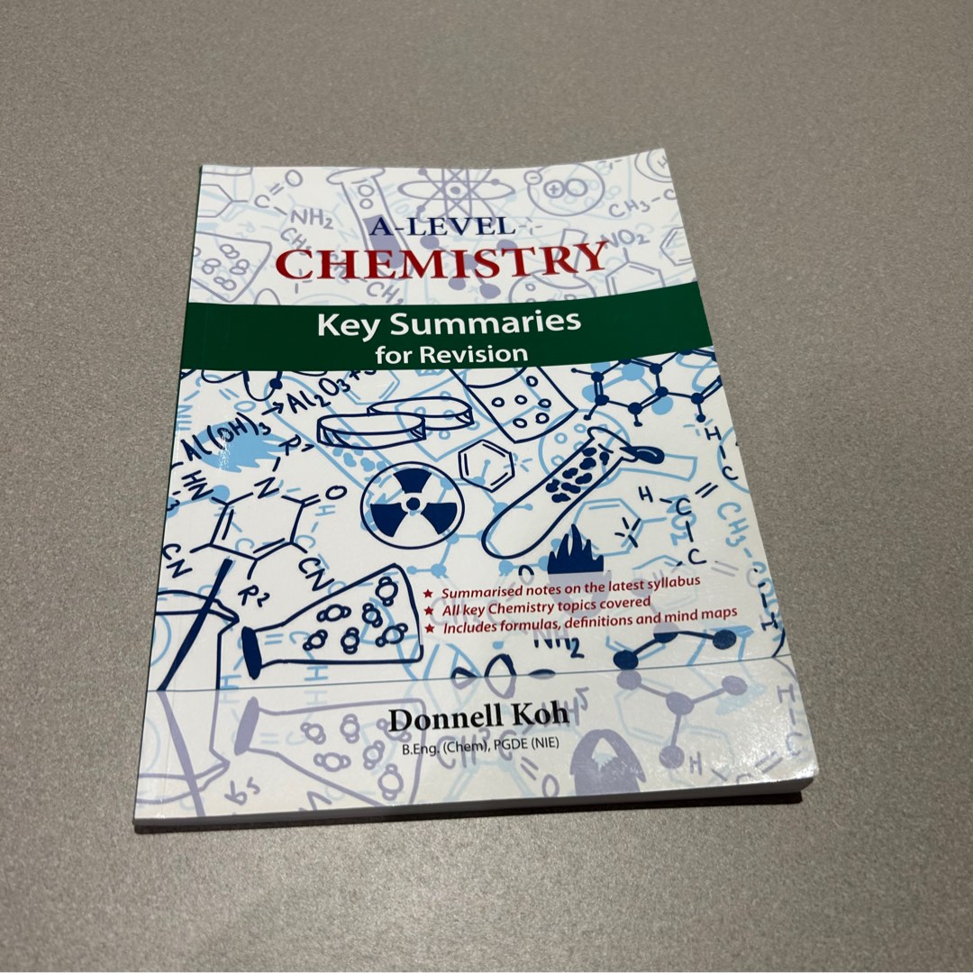A LEVEL H2 CHEMISTRY KEY SUMMARIES FOR REVISION, Hobbies & Toys, Books ...