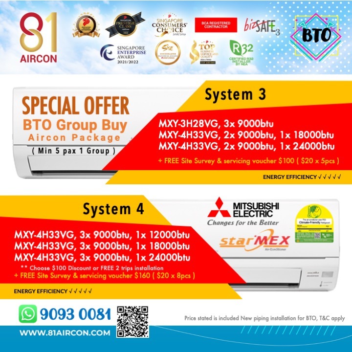 Aircon BTO Group Buy_81 Aircon, Home Services, Aircon Services, Aircon ...