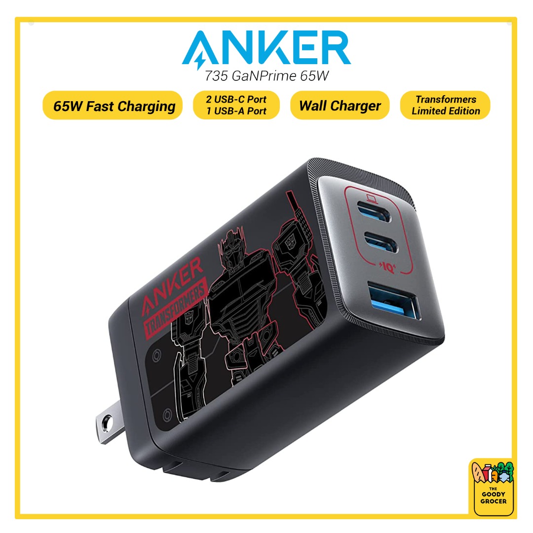 Anker 735 Charger(GaNPrime 65W) Transformers Edition, Mobile Phones ...