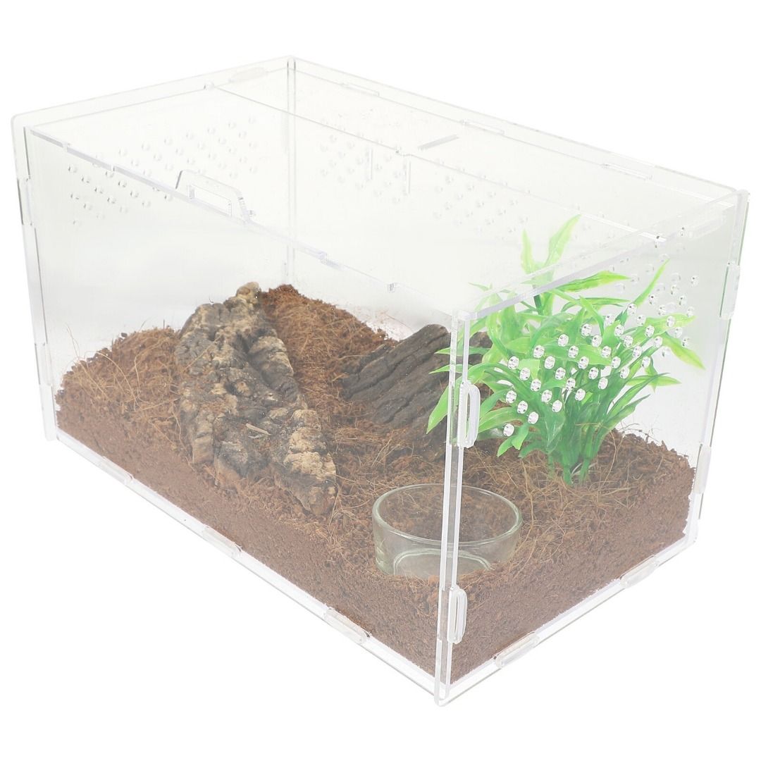 Arboreal Leopard Gecko Tank Reptile Fogger Turtle Cage Clear Enclosure ...