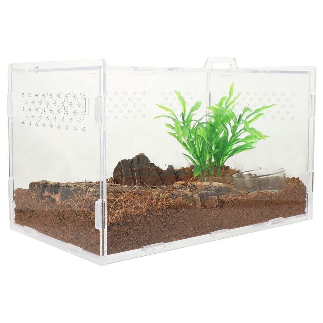 Arboreal Leopard Gecko Tank Reptile Fogger Turtle Cage Clear Enclosure ...