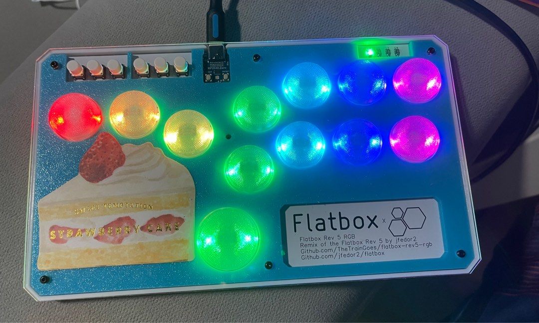 Art Case Fightcake flatbox RGB leverless stickless all button ...