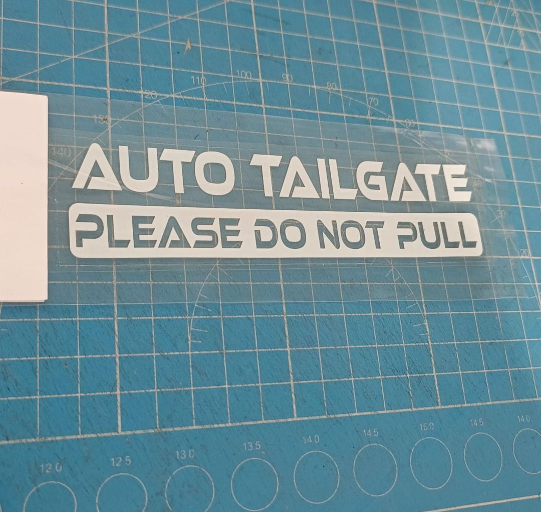 Auto TailGate Sticker * tail gate, tail boot, auto boot door, do not ...