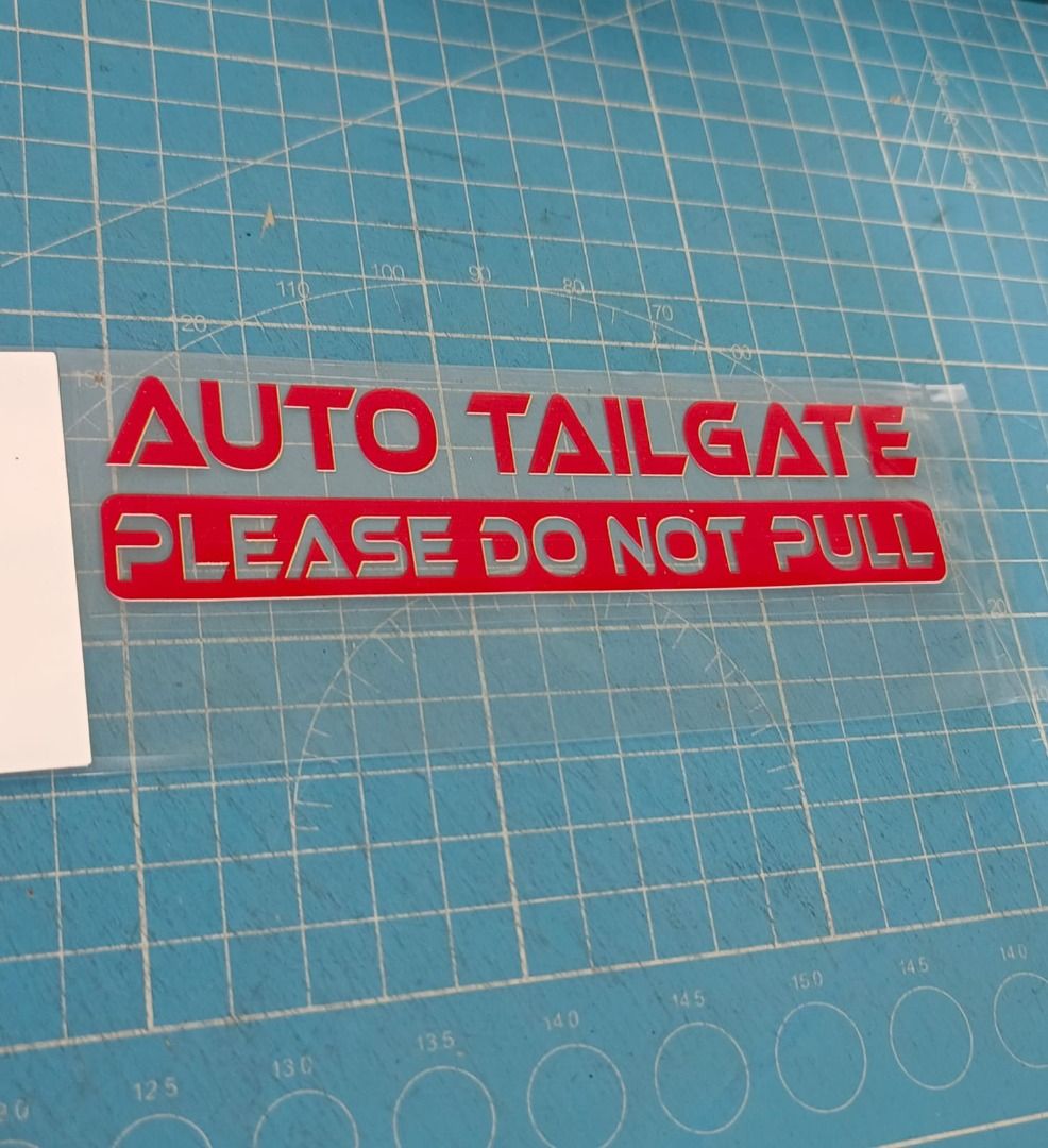 Auto TailGate Sticker * tail gate, tail boot, auto boot door, do not ...
