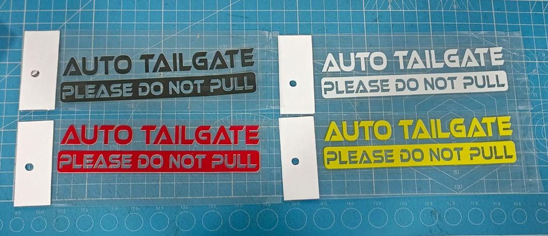 Auto TailGate Sticker * tail gate, tail boot, auto boot door, do not ...