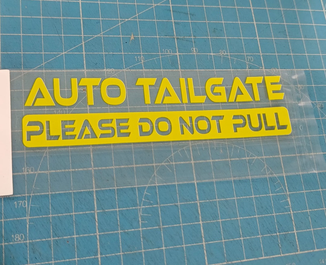 Auto TailGate Sticker * tail gate, tail boot, auto boot door, do not ...