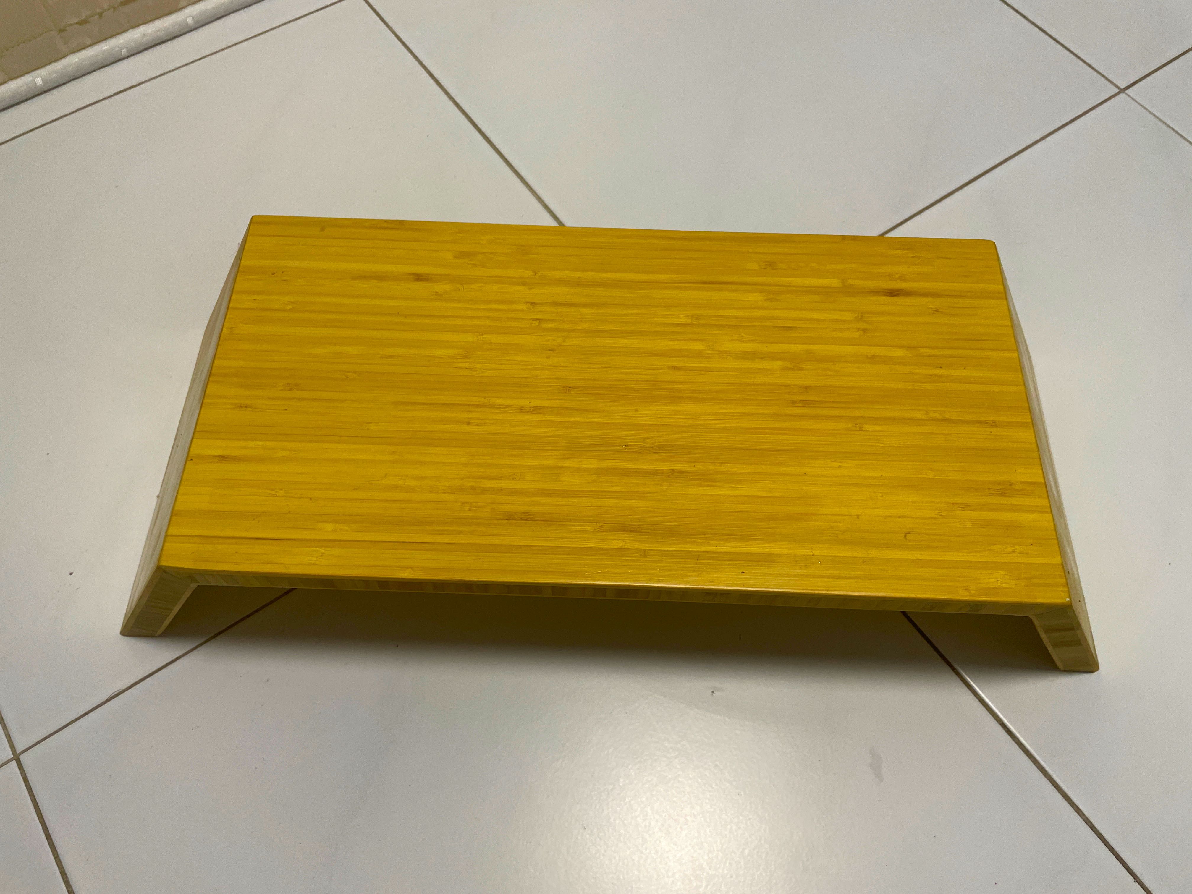 Bamboo monitor stand, Computers & Tech, Laptops & Notebooks on Carousell