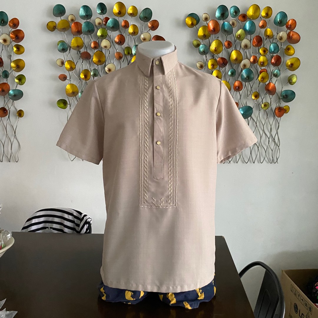 Barong Tagalog Khaki Color By Litan Barong of Lumban on Carousell