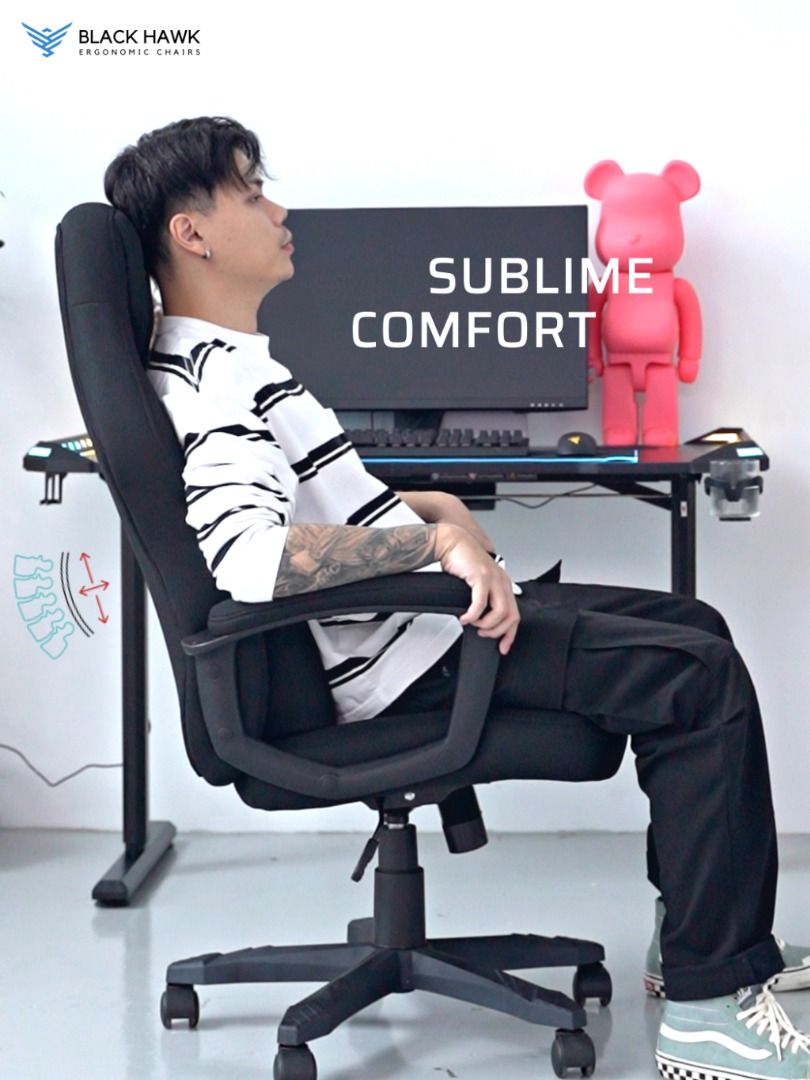 Black Hawk ALPHA Gaming Chair / Gaming Chair / Computer Chair (E-Sports ...