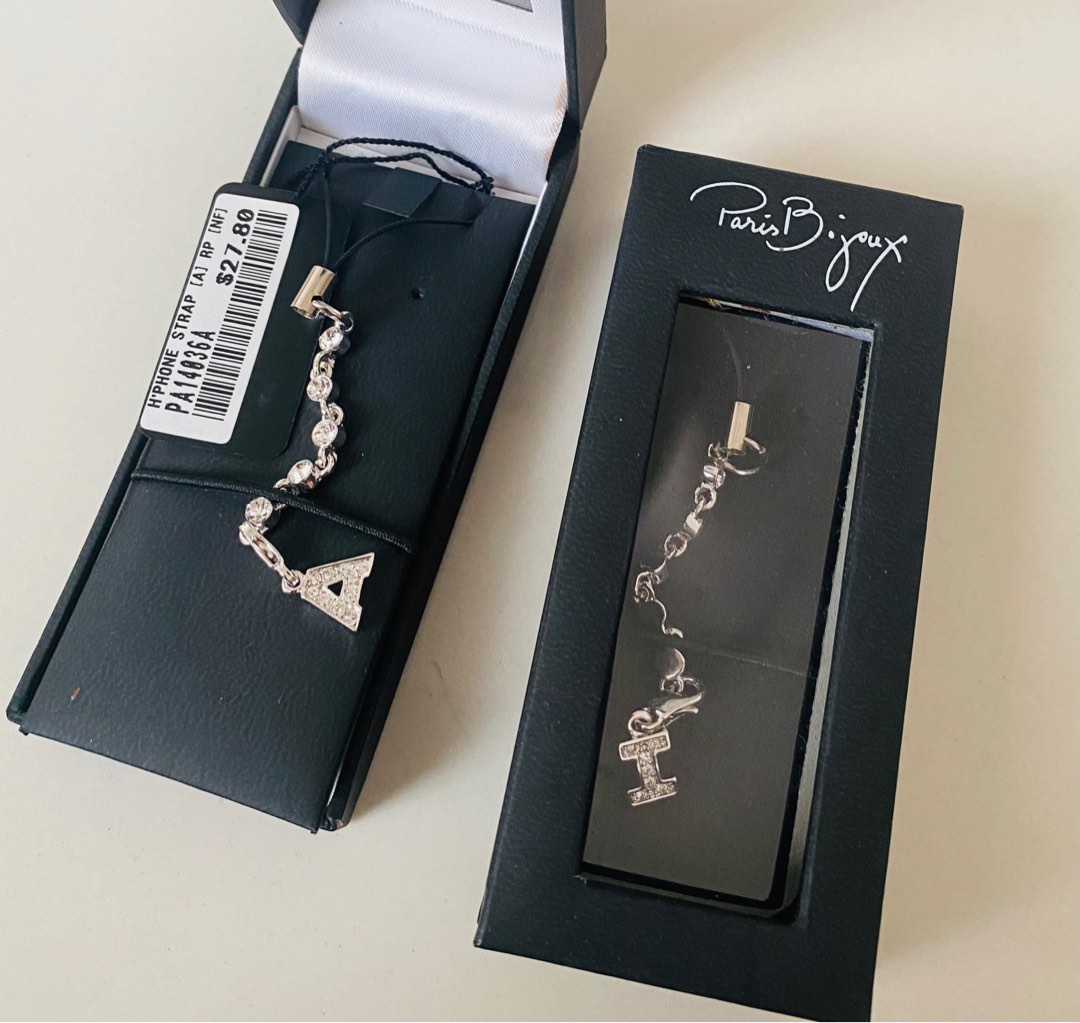 BNIB Paris Bjioux Mobile phone charms (A and I), Women's Fashion ...