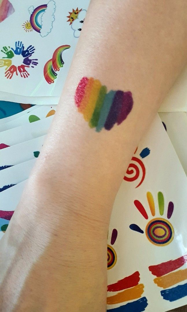 Brand New ~ Rainbow themed temporary tattoos, Babies & Kids, Babies ...