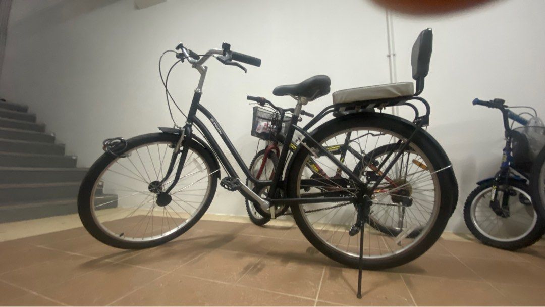 BTWIN Bicycle Elops 100 Low Frame Single Speed - Black [26 inches ...